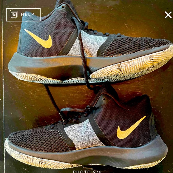 Nike | Shoes | Nike Mens Air Precision 2 Black Metallic Gold | Poshmark